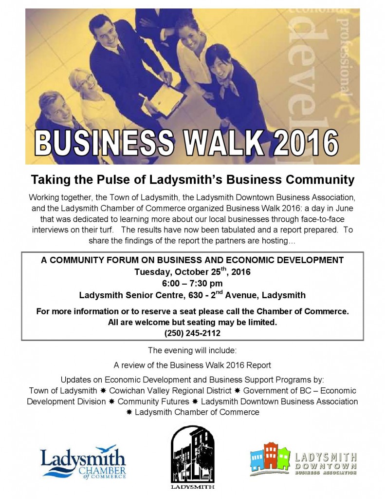 bw-poster-forum - Ladysmith Chamber of Commerce