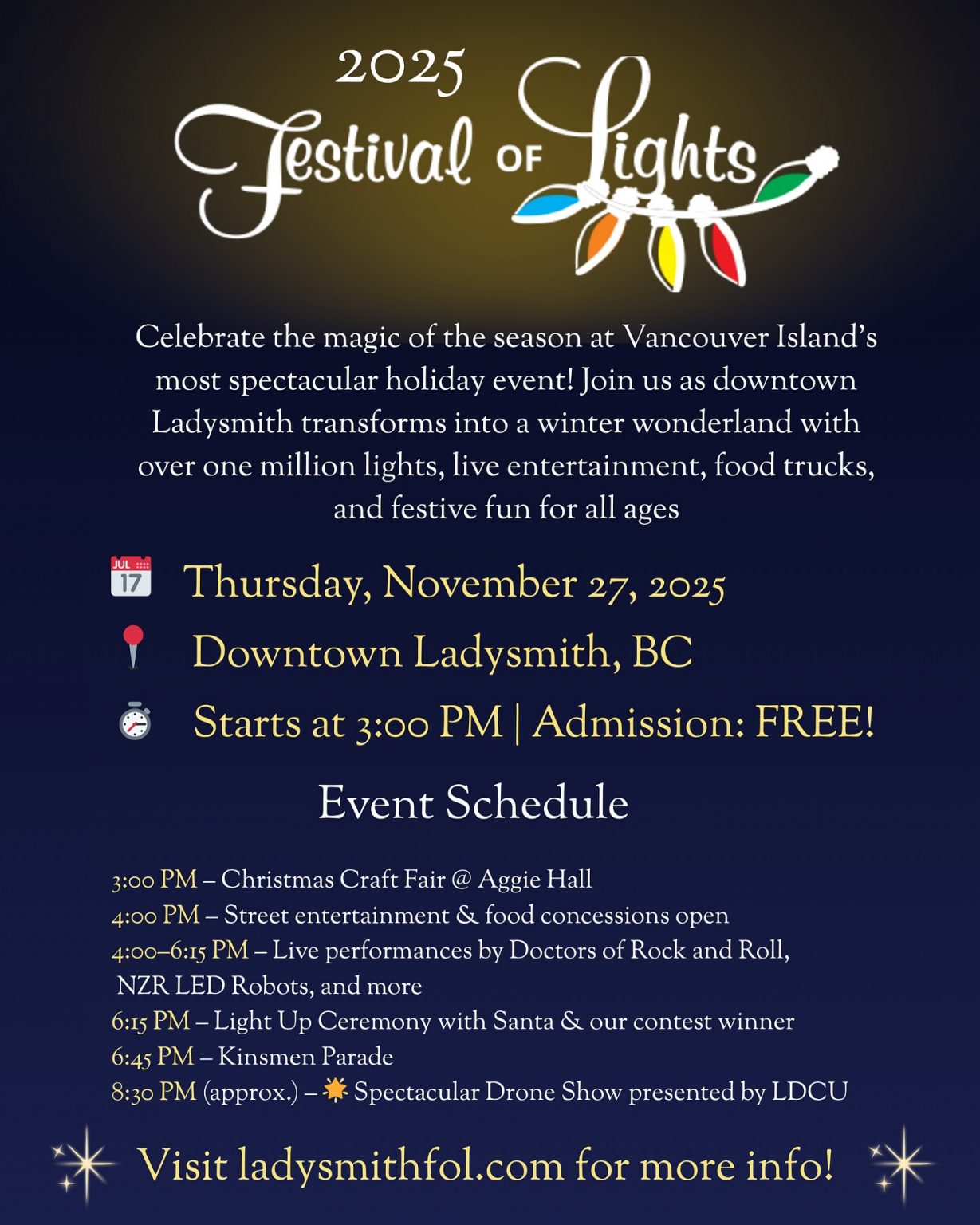 Ladysmith Festival of Lights - Ladysmith Chamber of Commerce